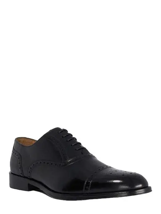 Dune London Soldier's Cap-toe Wingtip Oxford - Black