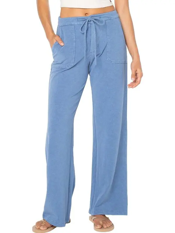 Roxy Smooth Ride Wide Leg Pants - Blue Horizon