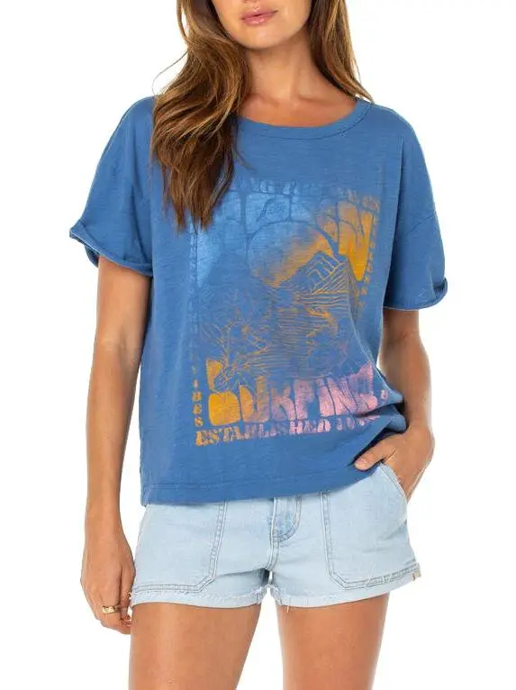 Roxy Ride The Wave Graphic T-shirt - Blue Horizon