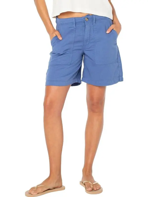 Roxy Hawaii Harbor Cotton Shorts - Blue Horizon