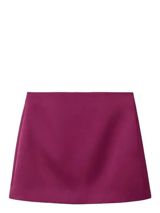 Mango Satin Mini Skirt - Grapefruit