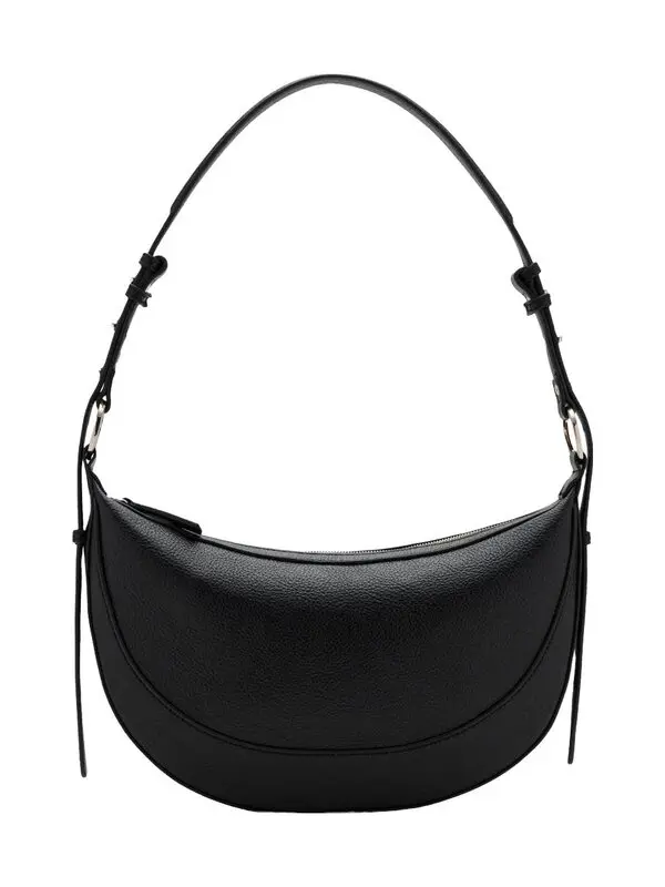 Mango Oval Faux- Shoulder Bag - Black