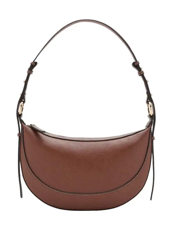 Mango Oval Faux- Shoulder Bag - Leather
