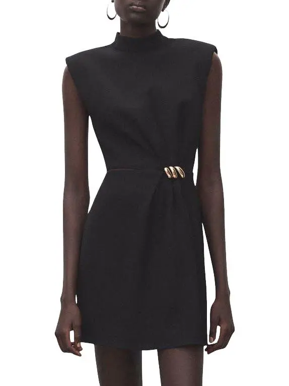 Mango Hardware Detail Dress - Black