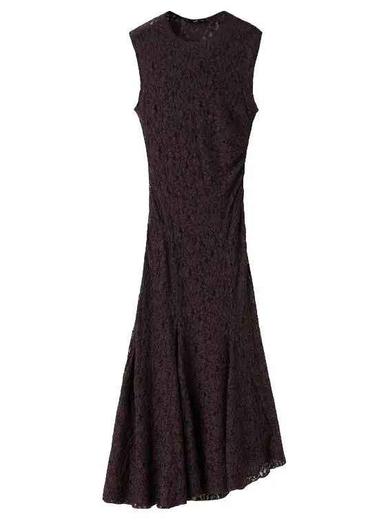 Mango Lace Maxi Dress - Brown