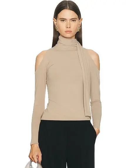 MIMCHIK Jean Scarf Top - Dune