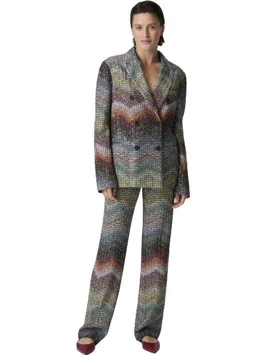Missoni Viscose Lamé Sequined Straight-leg Trousers - Multicoloured