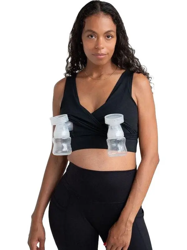 LOVE AND FIT Everyday Luxe 3.0 Nursing & Hands-free Pumping Bra - Black