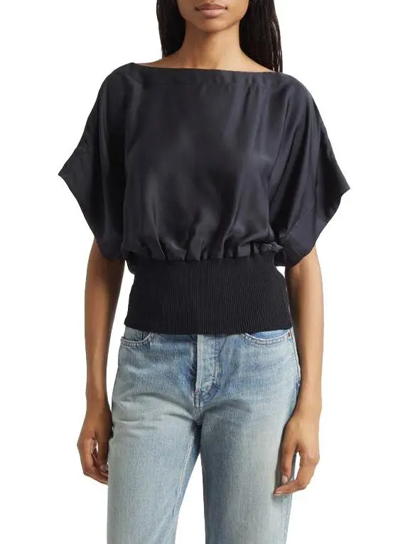 Ramy Brook Amor Bateau Neck Top - Black