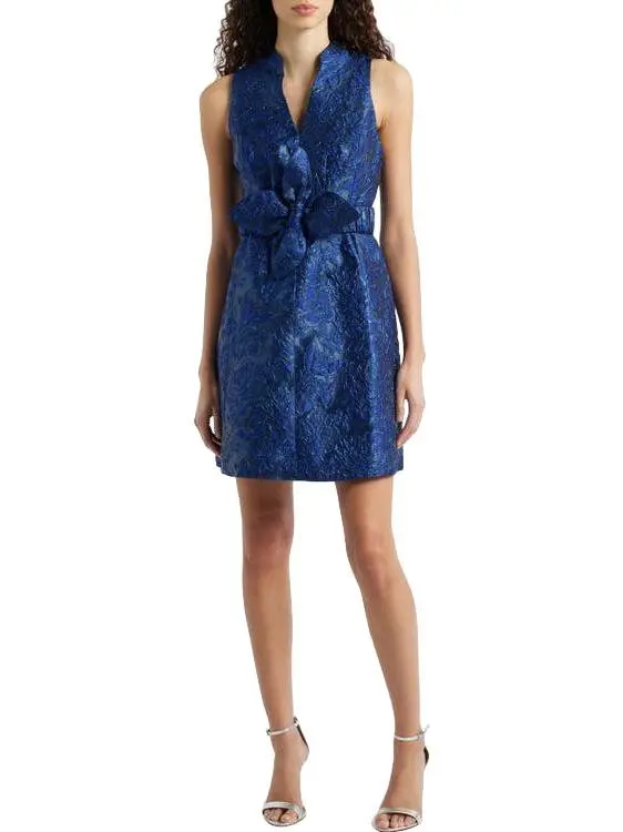 Lilly Pulitzer® Jacquard Sleeveless Mini Dress - Low Tide Navy Nightshade