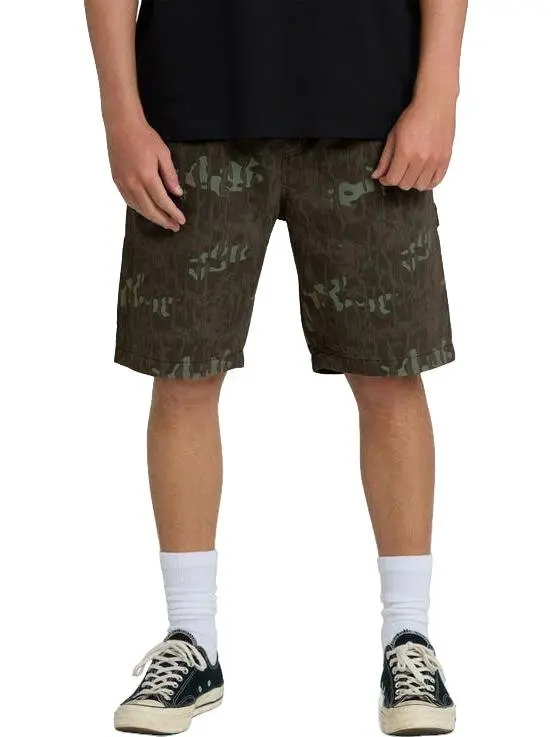 BILLABONG Camo Carpenter Shorts - Green Camo