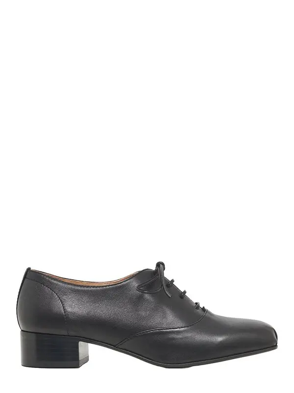 Gabriela Hearst Clio Nappa Leather Oxford Heels - Black
