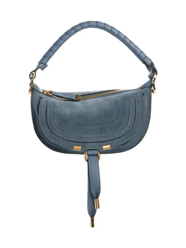 Chloé Mini Marcie Suede Camera Bag - Ashes Blue