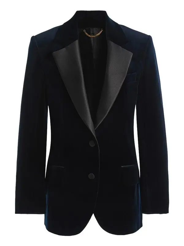 Victoria Beckham Single-breasted Tailored Jacket - Navy