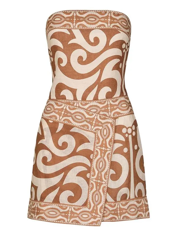 Johanna Ortiz Raiz Ritual Mini Dress - Brown