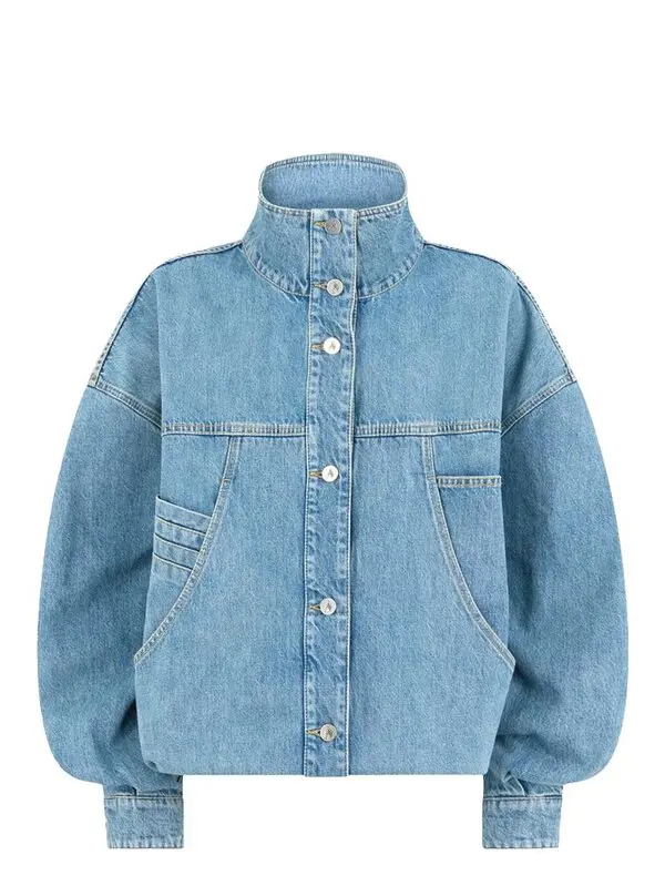 Attico Denim Bomber Jacket - Blue