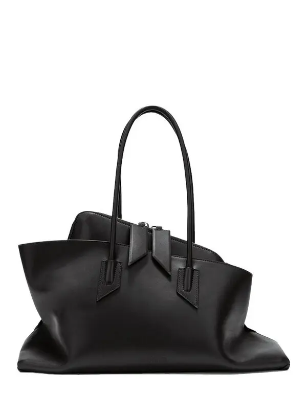 Attico La Passeggiata Medium Top Handle Bag - Black