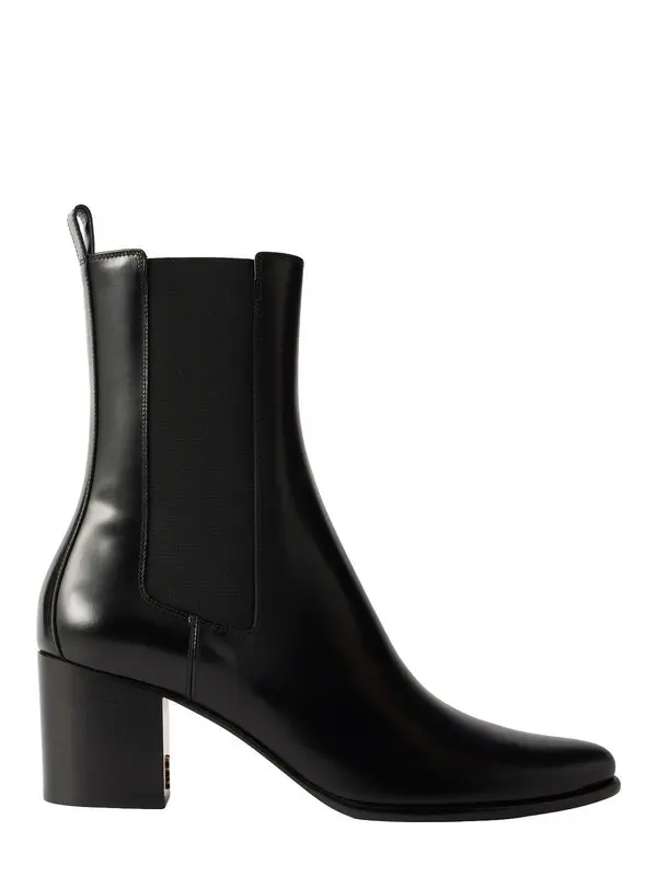 Saint Laurent Jill Leather Chelsea Boots - Black