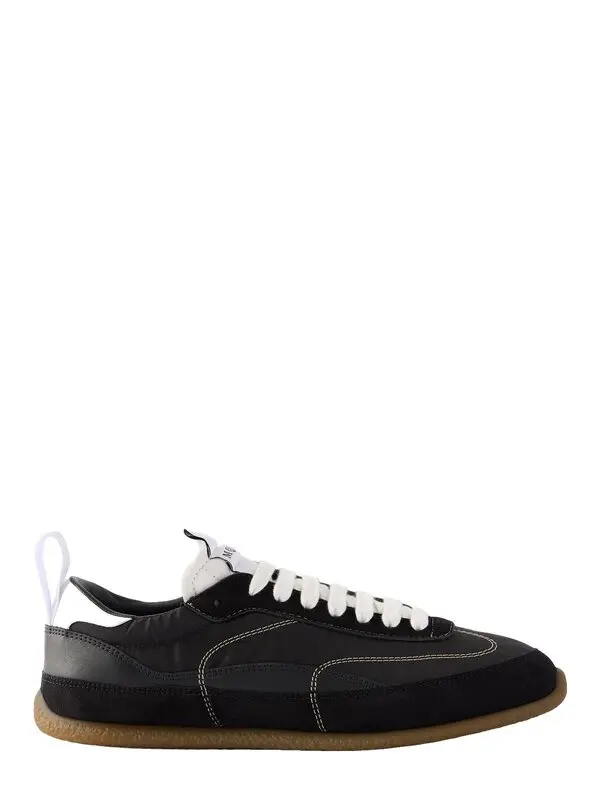 Alexander McQueen Ec1 Suede And Leather-trimmed Shell Sneakers - Black