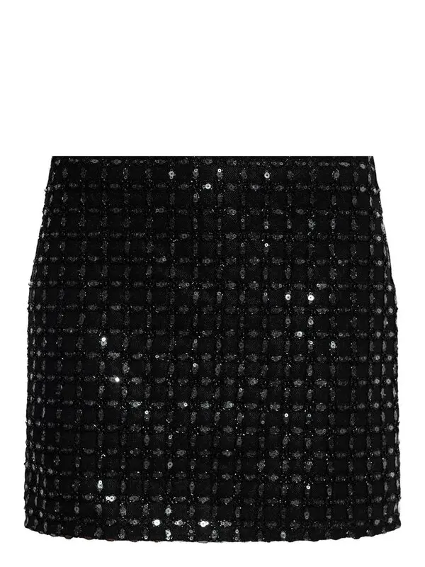 Remain Birger Christensen Sequin Miniskirt - Black