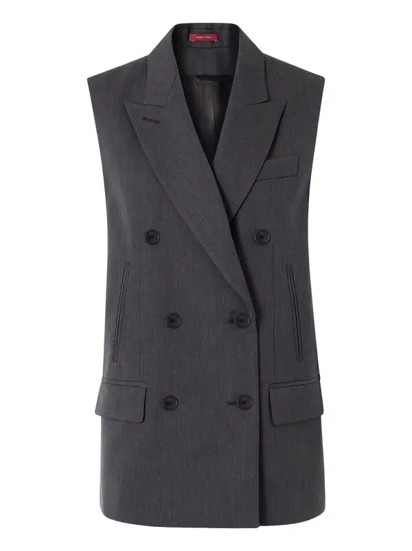 Gucci Double-breasted Wool Vest - Gray