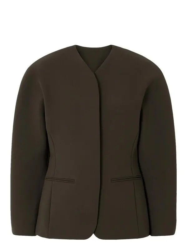 Jacquemus The Ovalo Grain De Poudre Jacket - Green