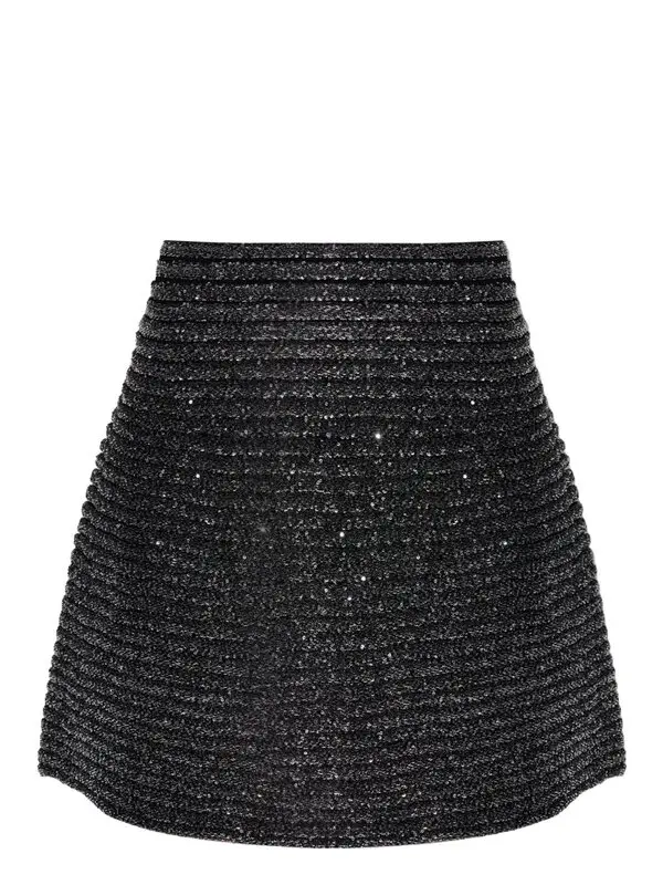 Alaïa Sequin Mini Skirt - Silver