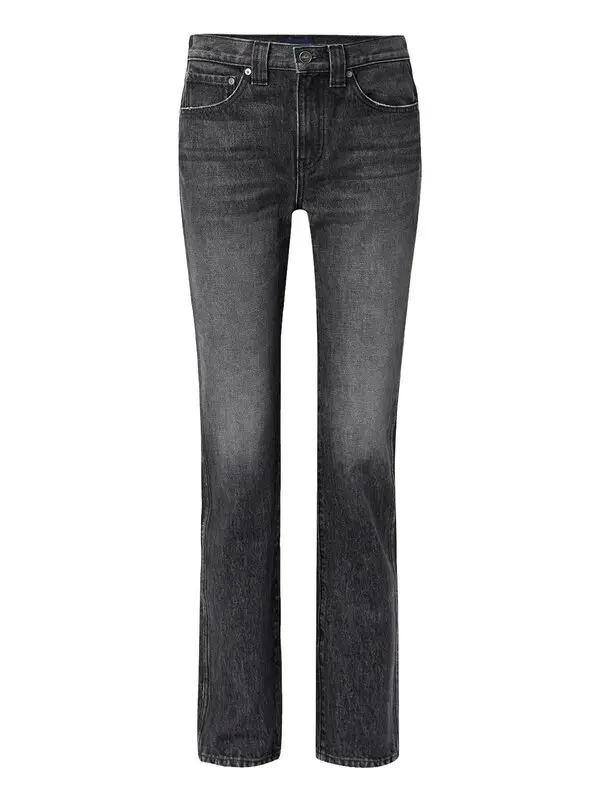 Khaite Farley High-rise Straight-leg Jeans - Black