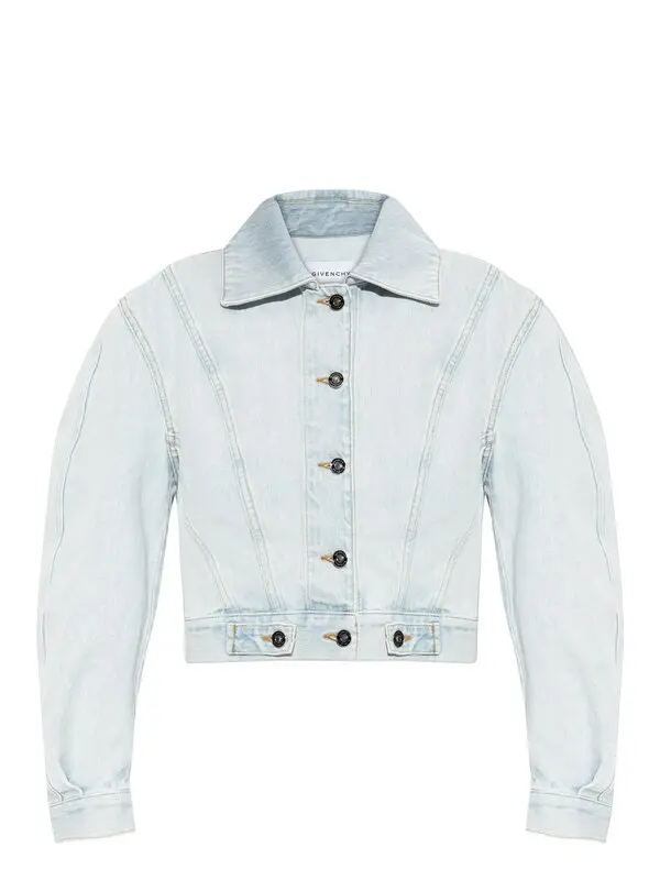 Givenchy Short Denim Jacket - Light Blue