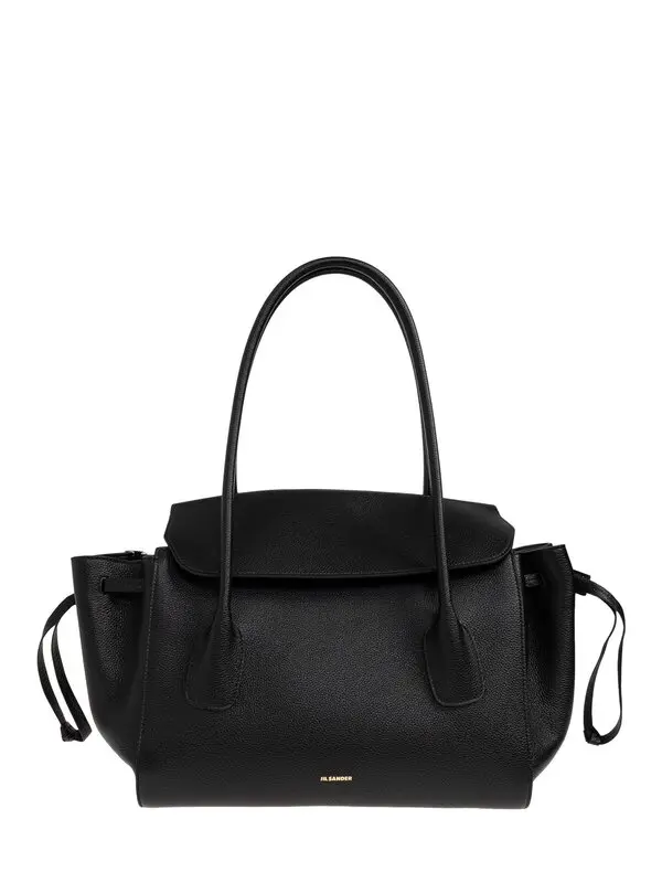 JIL SANDER Shoulder Shopper Bag - Black