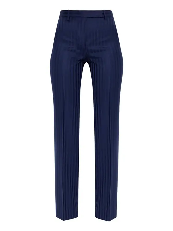 TOM FORD Wool Pleated Trousers - Navy Blue