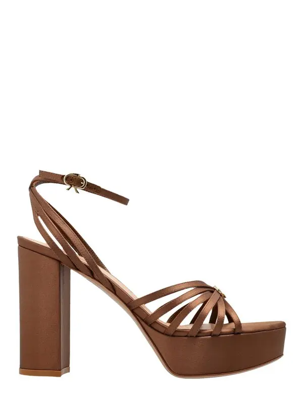 GIANVITO ROSSI Rita Platform Sandals - Brown