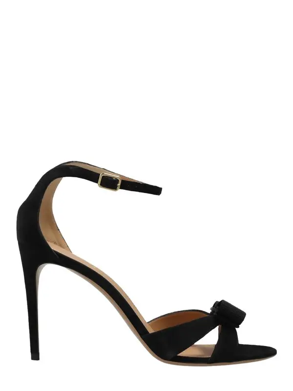 FERRAGAMO Heeled Sandals With Bow Detailing - Black