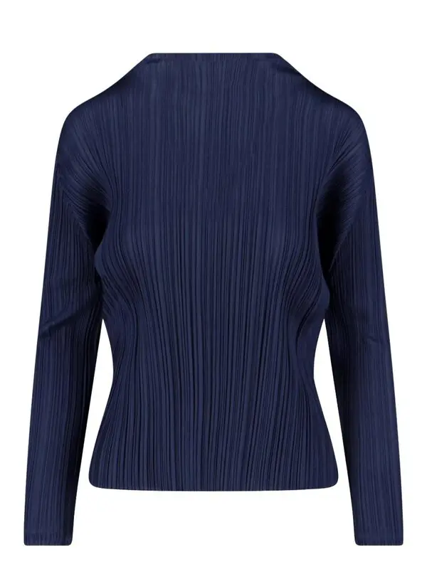 Comme Des Garçons Pleated Top - Blue