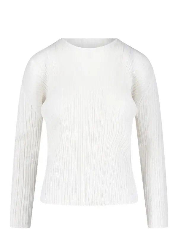 Comme Des Garçons Pleated Top - White