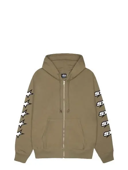 StÜssy Speedway Zip Hoodie - Army