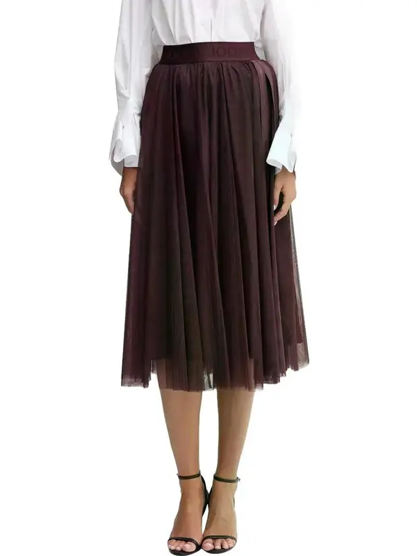 JOOP! Logo-waistband Midi Skirt - Red