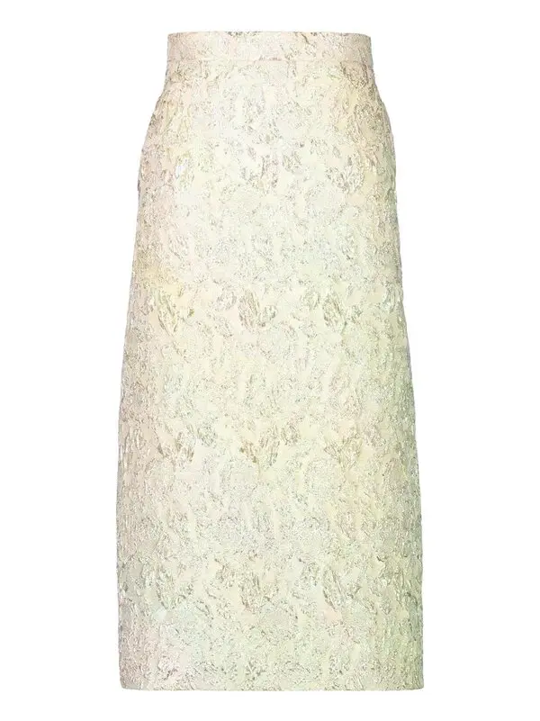 LUNATICA MILANO Venice Textured Midi Skirt - Neutrals
