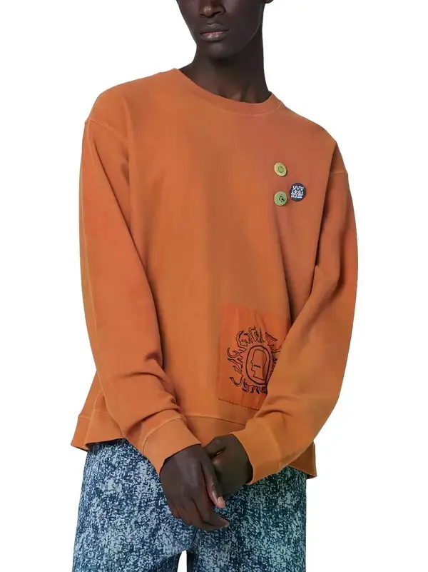 BRAIN DEAD Patch Appliqués Sweatshirt - Orange