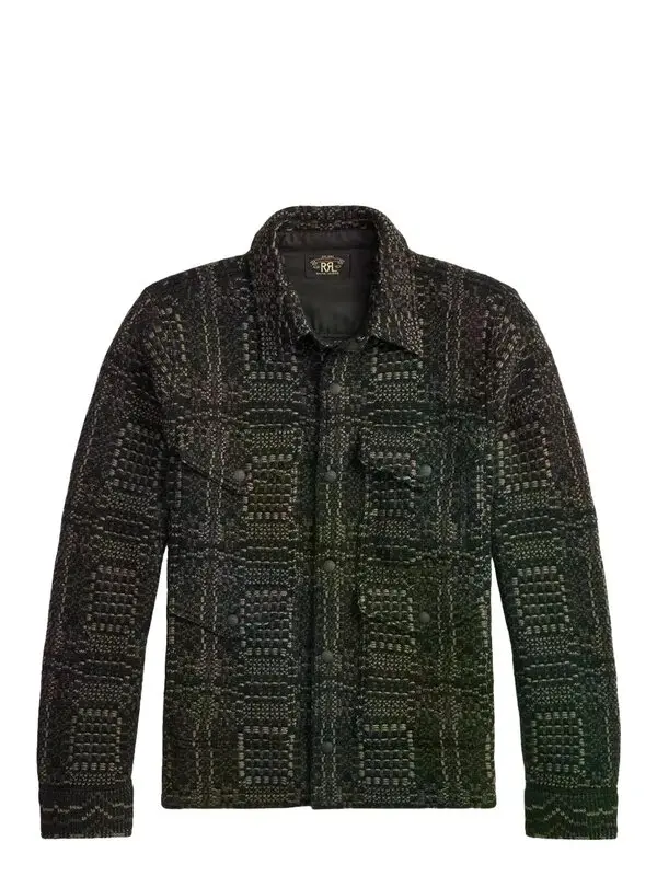 Ralph Lauren Geometric Knitted Overshirt - Black