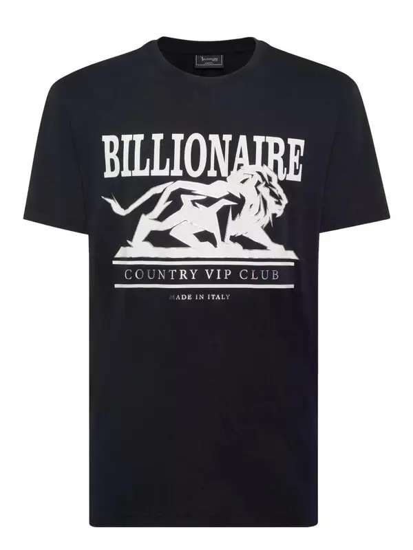 BILLIONAIRE Logo-print Round-neck T-shirt - Blue