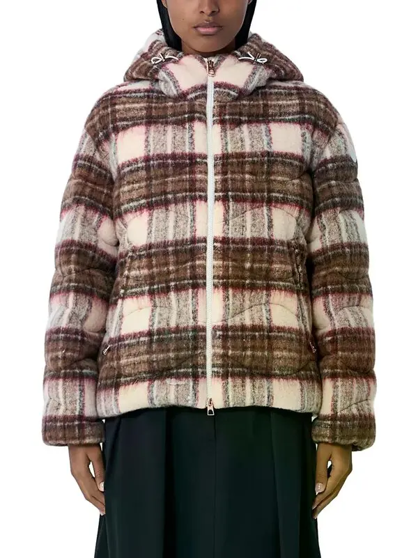 Moncler Flannel Down Jacket - Brown