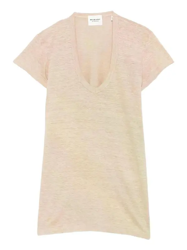 MARANT ETOILE Zankou V-neck T-shirt - Neutrals
