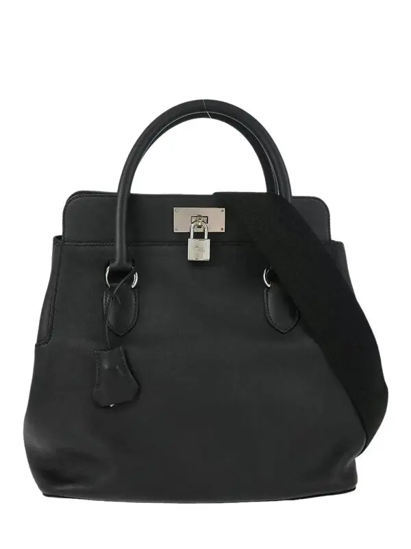 Hermès 2015 26 Swift Toolbox Leather Tote - Black