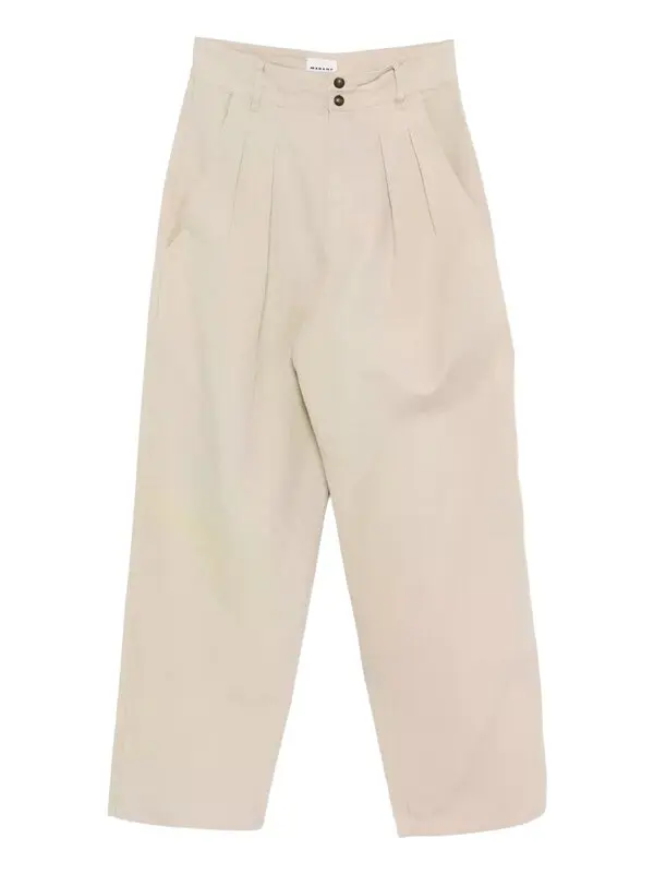 MARANT ETOILE Nadine Pleated Trousers - Neutrals