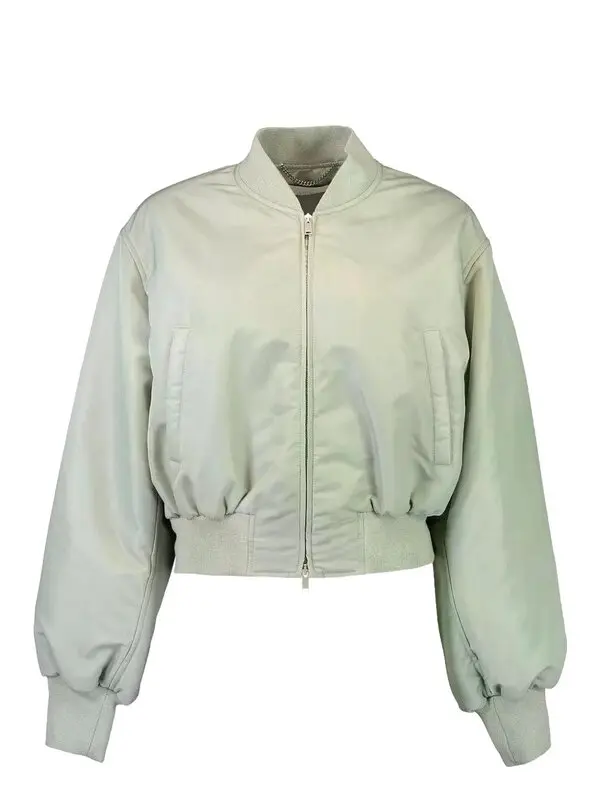 Stella McCartney Cropped Bomber Jacket - Grey
