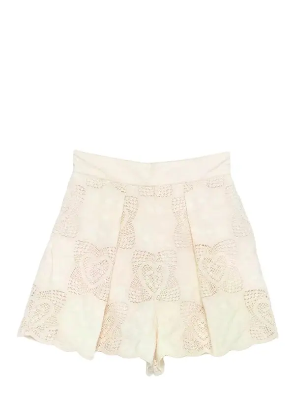 Zimmermann Wanderlust Tuck Shorts - Neutrals
