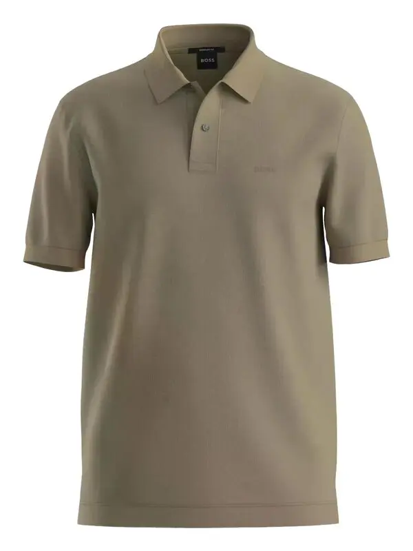 BOSS Buttoned Polo Shirt - Neutrals