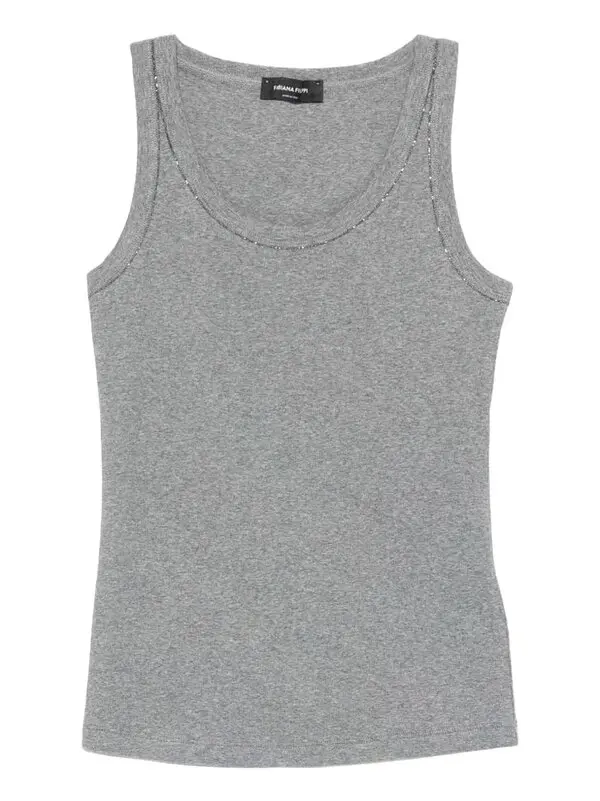 Fabiana Filippi Embellished Tank Top - Grey