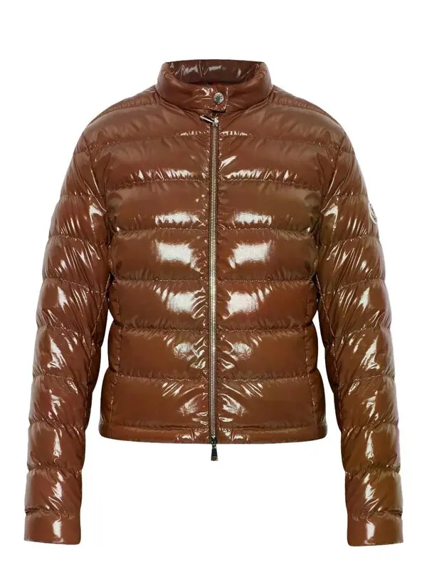 Moncler Quilted Zip Jacket - Brown